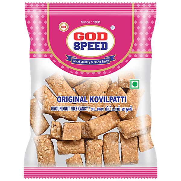 Buy God Speed Original Kovilpatti Groundnut Nice Candy - Sweet, Crunchy ...