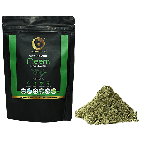 Buy Two & A Bud Organic Neem Leaves Powder - Vegan, Natural Antiseptic ...