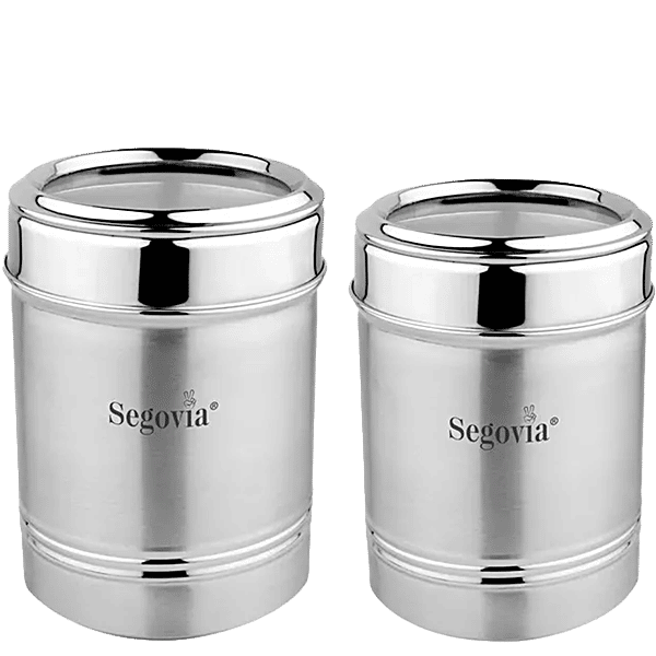 Buy Segovia Stainless Steel Kitchen Canister/Storage Container With Lid ...