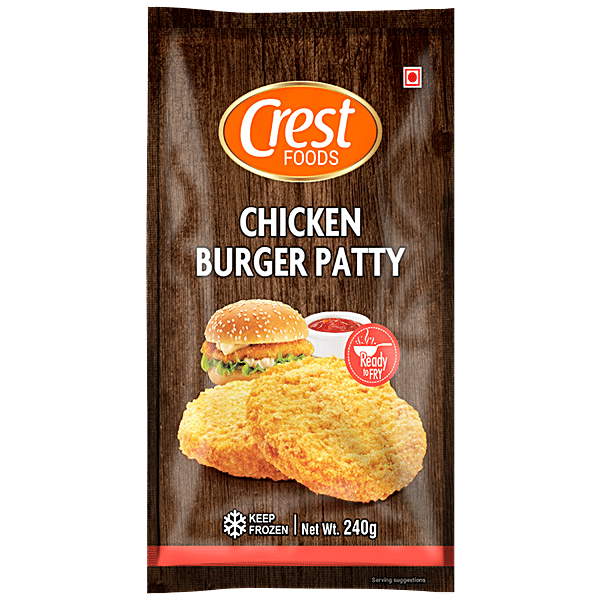 Buy Crest Foods Chicken Burger Patty - Ready To Fry, High Quality ...