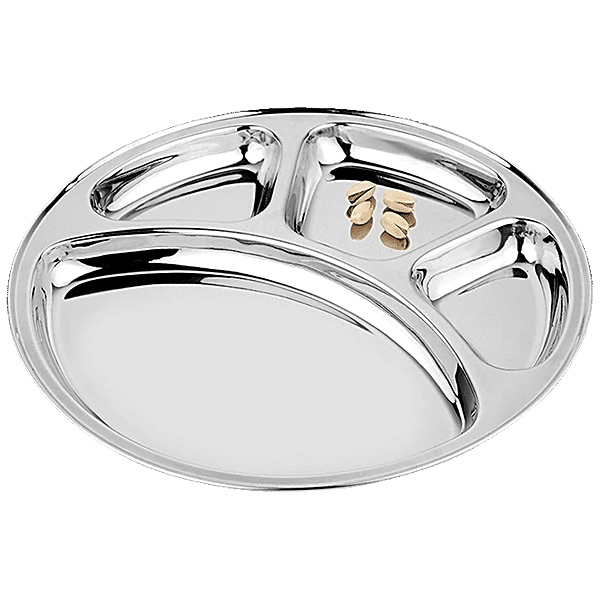 Buy Hazel Stainless Steel Deluxe Bhojan Patra S13 - With 4 Compartment ...