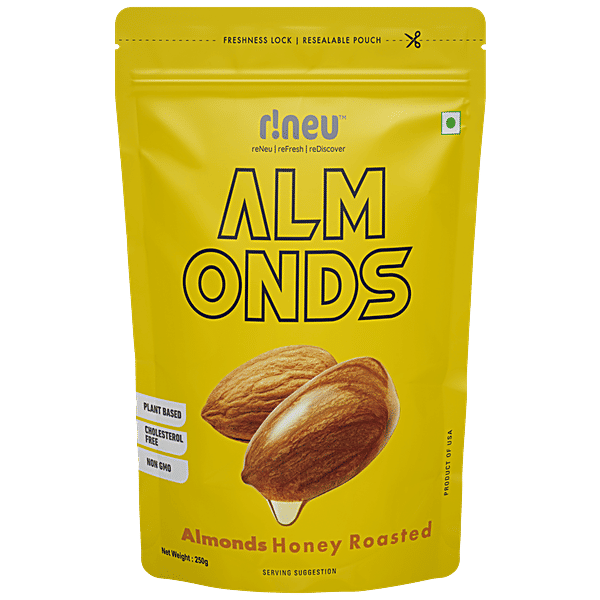 Buy r!neu Almonds Honey Roasted - Premium, High Fibre, Low Cholesterol ...