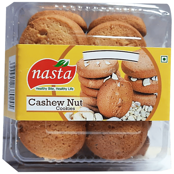 Buy Nasta Cashew Nut Cookies - Premium, Rich, Crispy & Crunchy Online ...