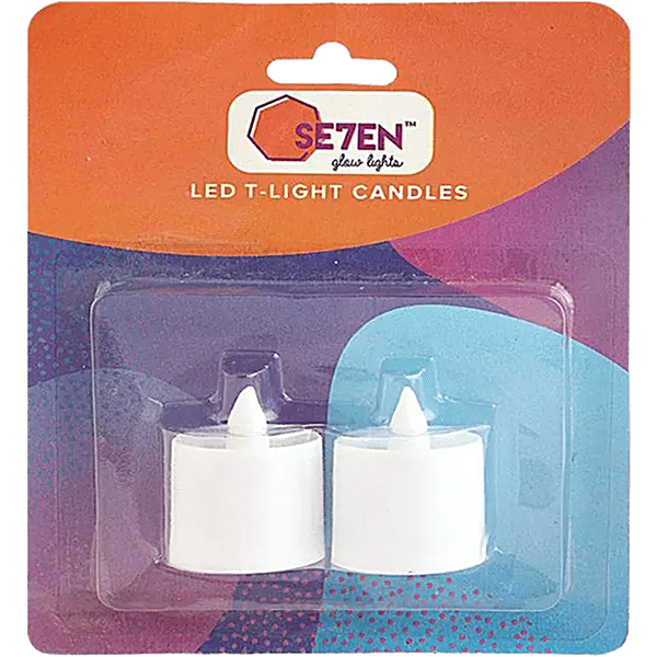 Buy SE7EN LED T-Lights Candle - BVC, White, Traditional, Ideal Gift ...