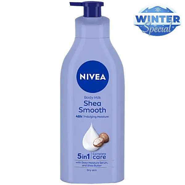 Buy NIVEA Shea Smooth Body Milk - With Deep Moisture Serum & Shea Butter, For Dry Skin Online at ...