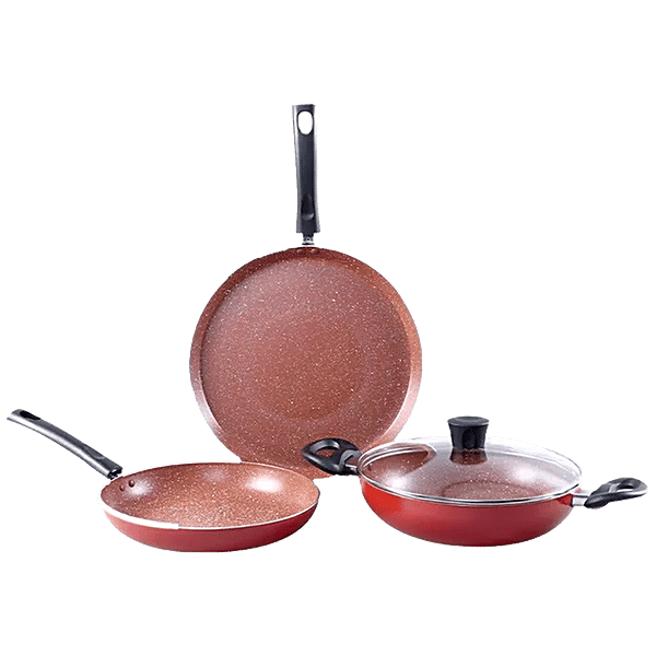 Buy Wonderchef Tivoli Induction Bottom Non-Stick Coated Cookware Set ...