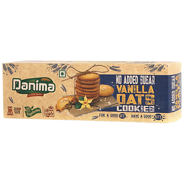 Buy Danima No Added Sugar Vanilla Oats Cookies - High Nutrition ...