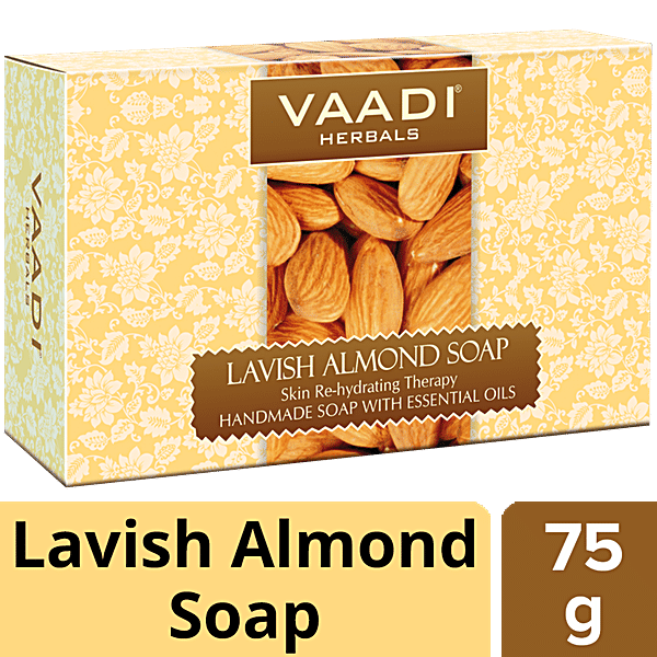 Buy Vaadi Herbals Lavish Almond Soap - Handmade, Skin Re-Hydrating ...