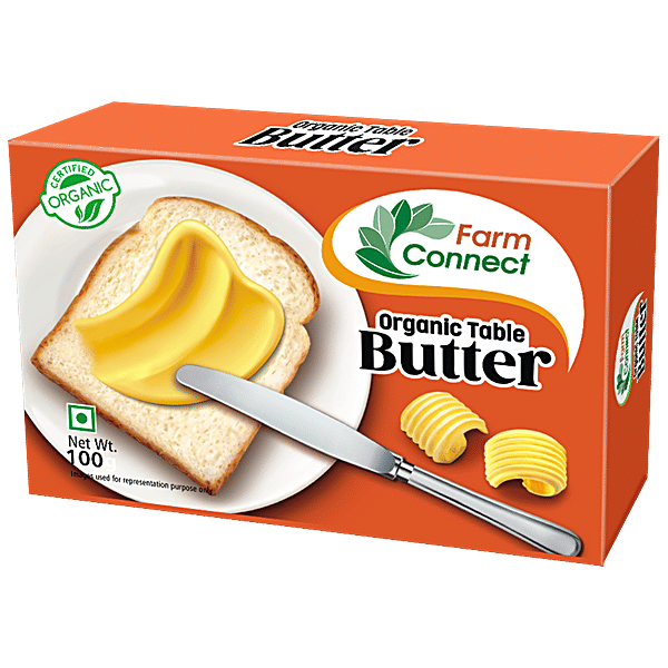 Buy Farm Connect Organic Table Butter - Extra Creamy, Natural Flavour ...
