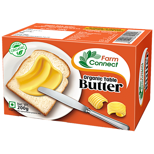 Buy Farm Connect Organic Table Butter - Extra Creamy, Natural Flavour ...