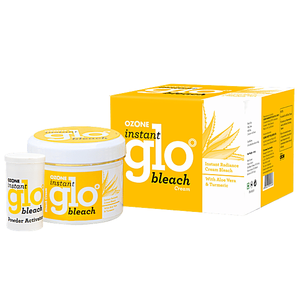 Buy Ozone Instant Glo Bleach Cream - With Aloe Vera & Turmeric, Soothes ...