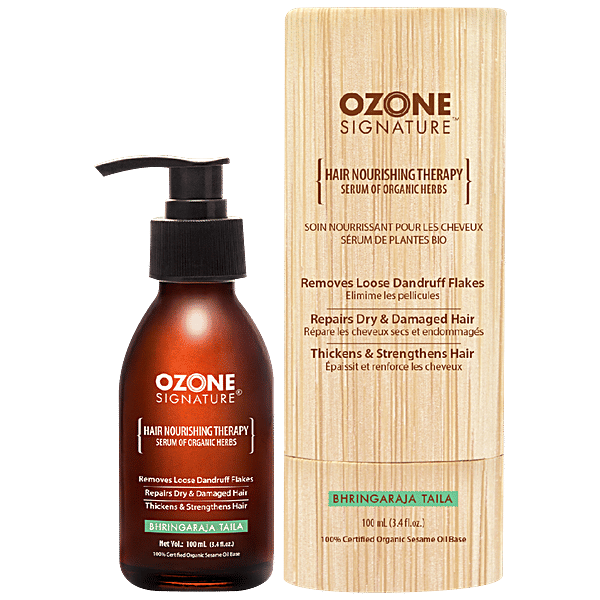 Buy OZONE Signature Bhringaraja Taila - Ayurvedic Hair Serum, Repairs ...