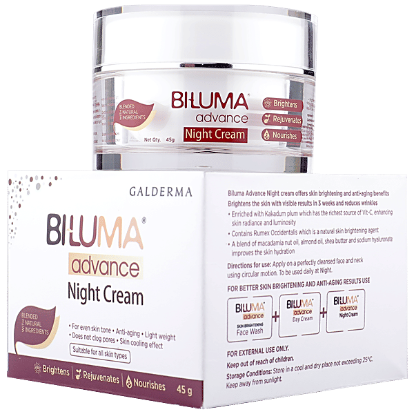 Buy Biluma Advance Night Cream - Brightens, Rejuvenates, Nourishes ...