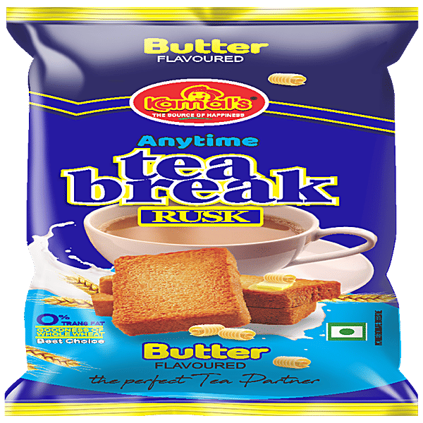 Buy KAMAL'S Anytime Tea Break Rusk - Goodness Of Whole Wheat, Crispy ...