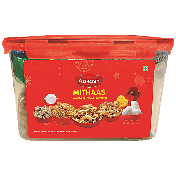 Buy Aakash Mithaas Gift Pack - Traditional Indian Sweet & Savoury Mix ...