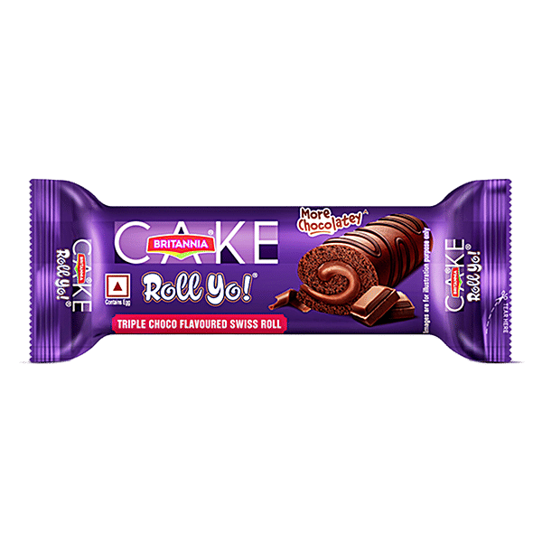 Buy Britannia Cake Roll Yo! Triple Choco Swiss Roll - More Chocolatey ...