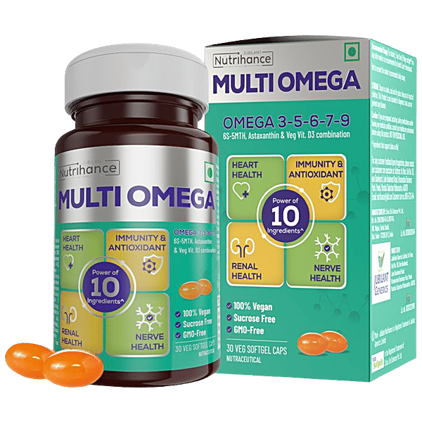 Buy JUBILANT Nutrihance Multi Omega Softgel Capsules - 100% Vegan ...
