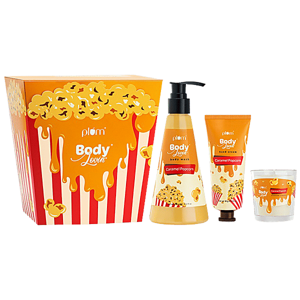 Buy Plum BodyLovin' Caramel Popcorn & Chill Gift Kit - Body Wash, Hand ...