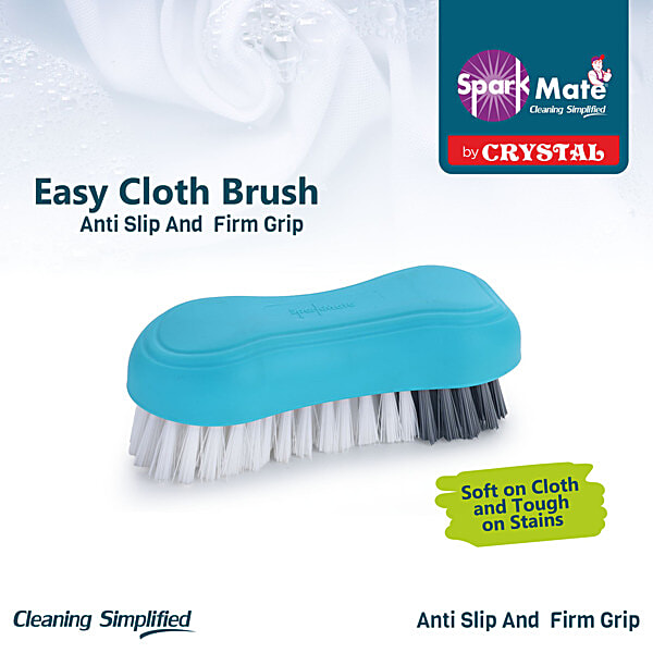 Buy Sparkmate By Crystal Premium Cloth Brush, With Soft & Hard Bristles ...