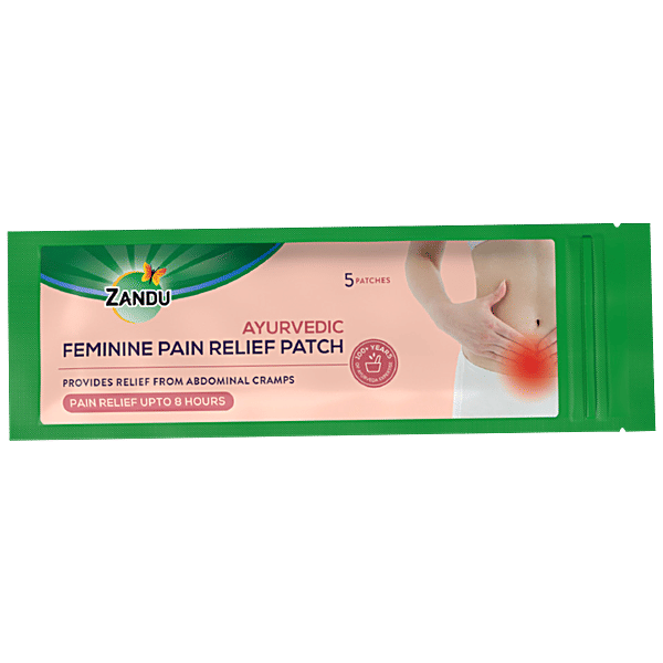 Buy ZANDU Feminine Pain Relief Patch - Ayurvedic, For Abdominal Cramps ...