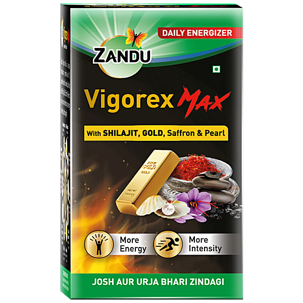 Buy ZANDU Vigorex Max Capsules - Ayurvedic, Daily Energizer Online at ...
