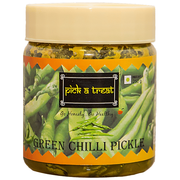 Buy PICK A TREAT Green Chilli Pickle - Spicy Organic Online at Best ...