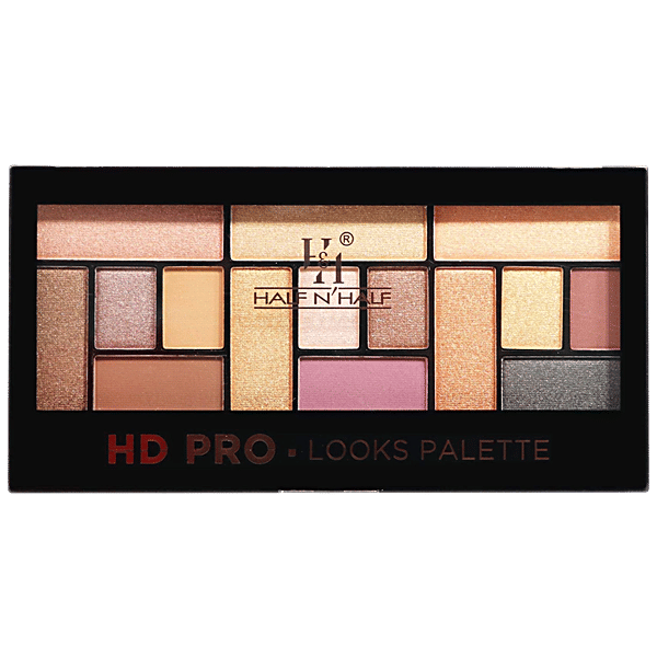 Buy Half N Half HD Pro Looks Makeup Palette - Eyeshadow & Highlighter ...