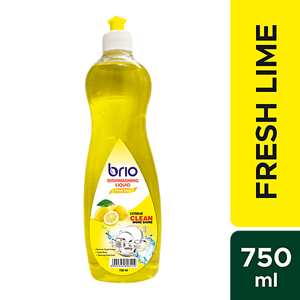 Buy Brio Dishwashing Liquid - Fresh Lime, Removes Tough Grease Online ...