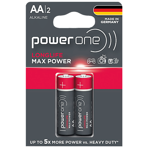 Buy Power One Max Power Alkaline Battery - Longlife, AA Online at Best ...