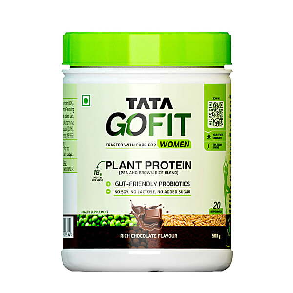 Buy Tata GoFit Plant Protein Powder - Rich Chocolate Flavour For Women ...