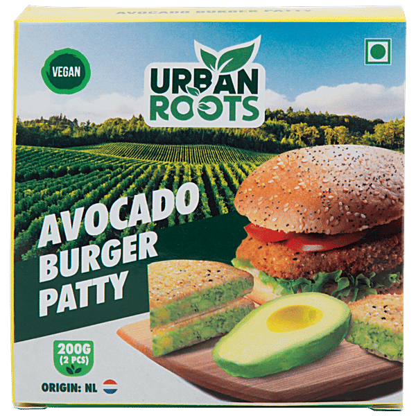 Buy Urban Roots Avocado Burger Patty - Frozen, Vegan, Ready To Fry ...