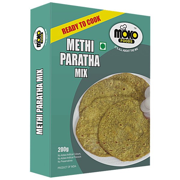 Buy Moko Foods Methi Paratha Mix - Ready To Cook, No Added Colours ...