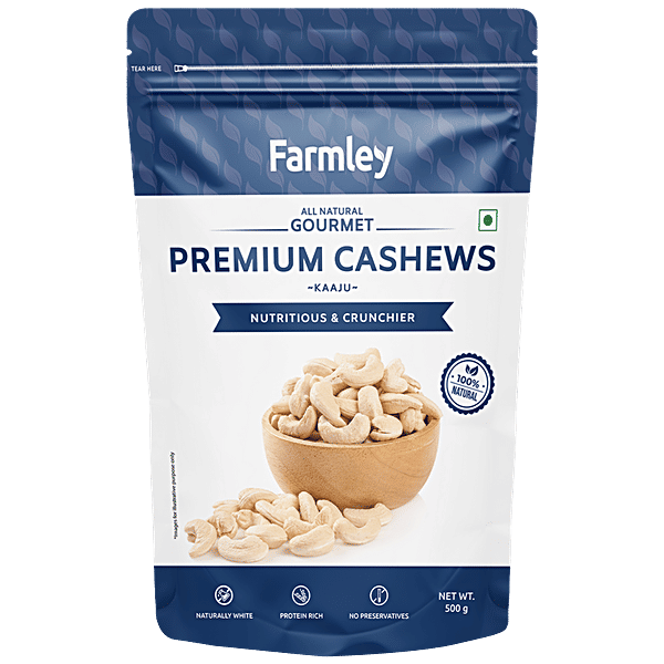 Buy Farmley Premium Natural Cashews - Mangalore Origin Raw Kaju, Rich ...
