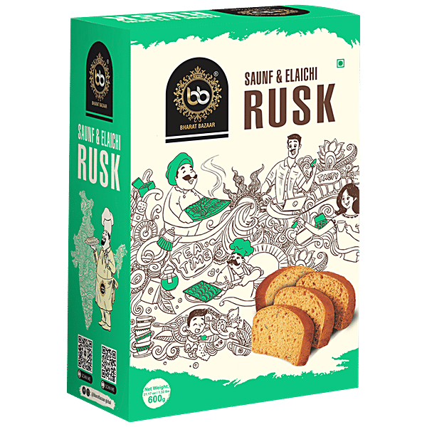 Buy Bharat Bazaar Saunf & Elaichi Rusk Online at Best Price of Rs 165 ...