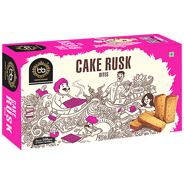 Buy Bharat Bazaar Cake Rusk Bites Online at Best Price of Rs 130 ...