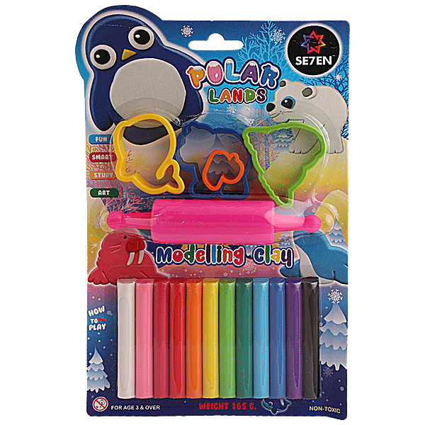 Buy Se7en Polar Lands Play Dough - Modelling Clay, For Kids, 3+ Years ...