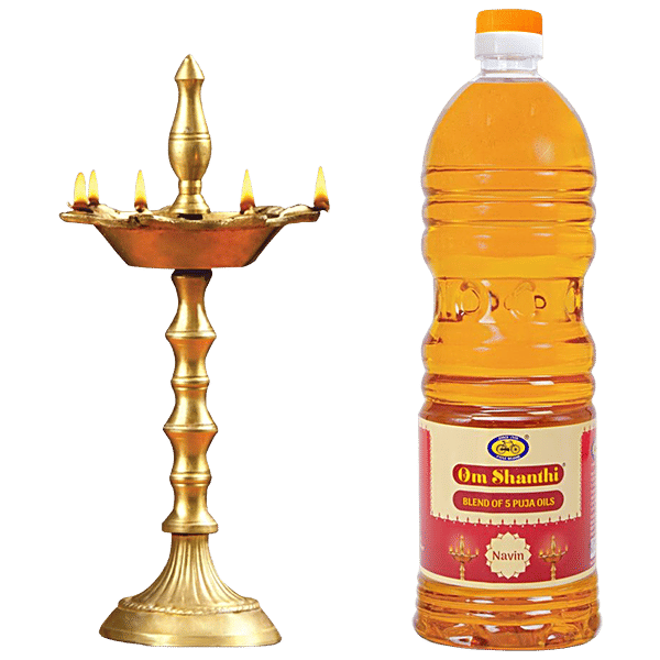 Buy Cycle Om Shanthi Pure Navin Puja Oil - Blend Of 5 Puja Oils, For ...