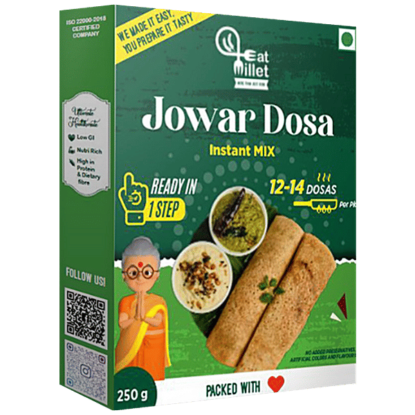 Buy EAT MILLET Jowar Dosa Instant Mix - Low In GI, Nutri Rich, High In ...