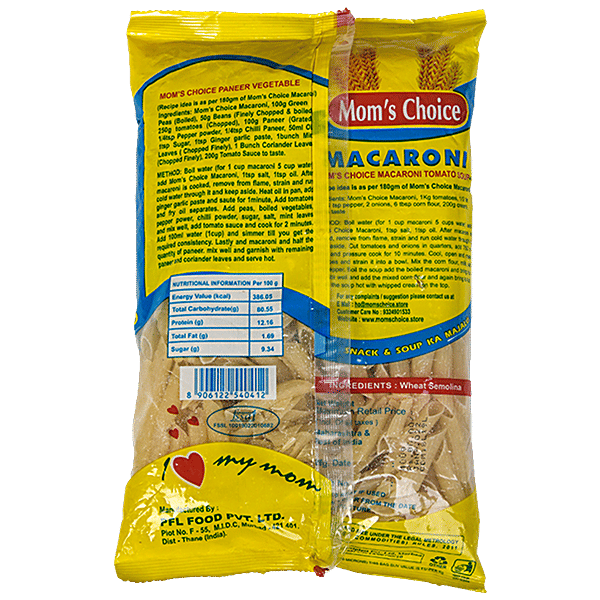 Buy MOM'S CHOICE Macaroni Penne Pasta - Easy To Cook Online at Best ...