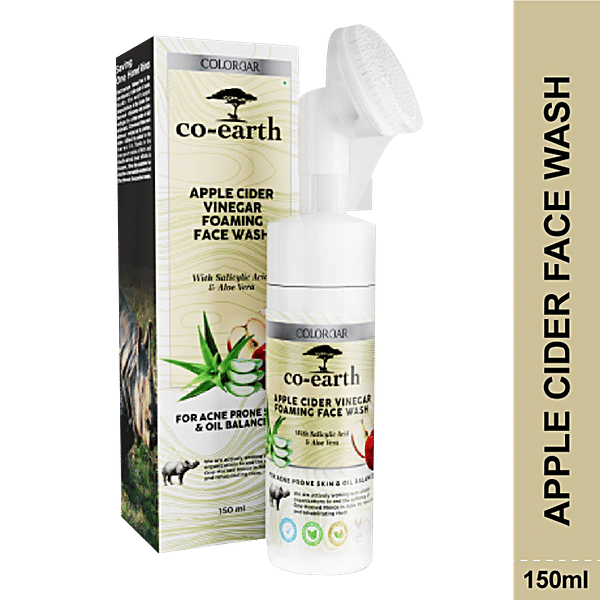 Buy ColorBar Co-Earth Apple Cider Vinegar Foaming Face Wash - For Acne ...