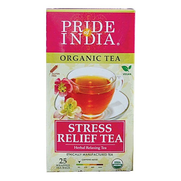 Buy Pride Of India Stress Relief Herbal Relaxing Tea - Organic, Vegan ...