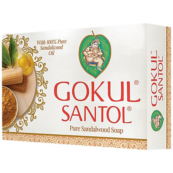 Buy Gokul Santol Pure Sandalwood Soap - Rich In Anti-Bacterial ...