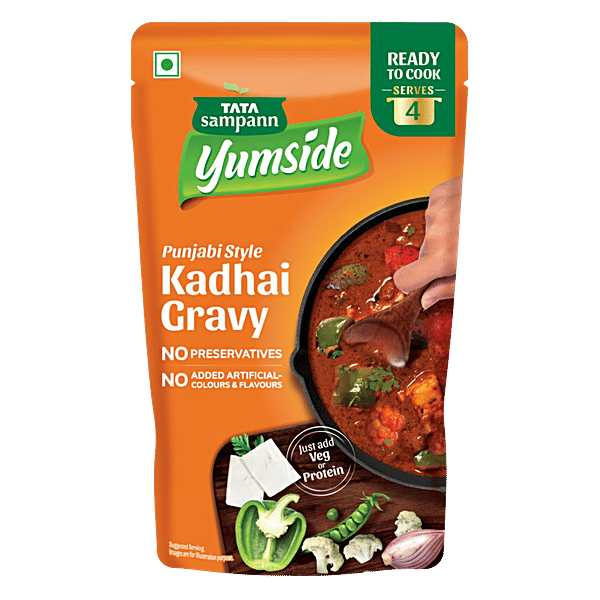 Buy Tata Sampann Yumside Punjabi Style Kadhai Gravy - Ready To Cook ...