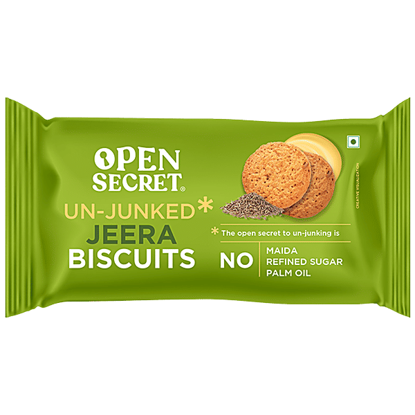 Buy Open Secret Un-Junked Jeera Biscuits - No Maida, Refined Sugar ...