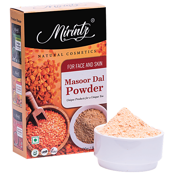 Buy Mirintz Masoor Dal Powder - Natural, Vegan, Cruelty-Free, For Face ...