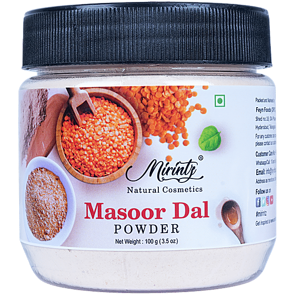 Buy Mirintz Masoor Dal Powder - Natural, Vegan, Cruelty-Free, For Face ...