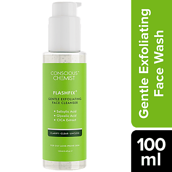 Buy Conscious Chemist Flashfix Gentle Exfoliating Face Cleanser - For ...