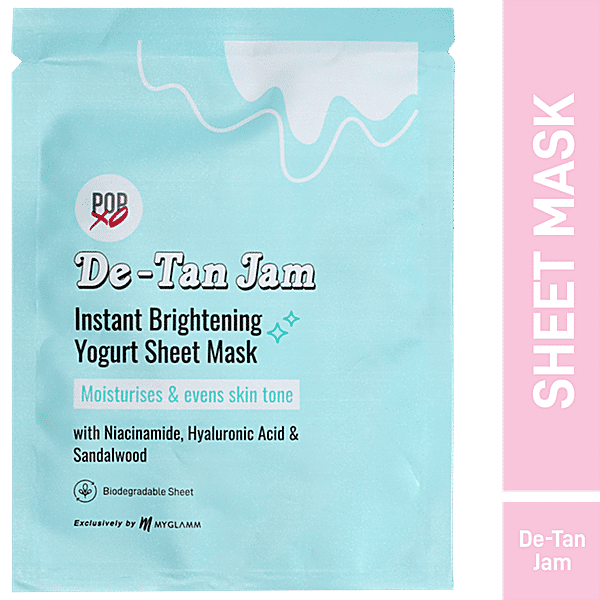 Buy MyGlamm POPxo De-Tan Jam - Instant Brightening Yogurt Sheet Mask ...