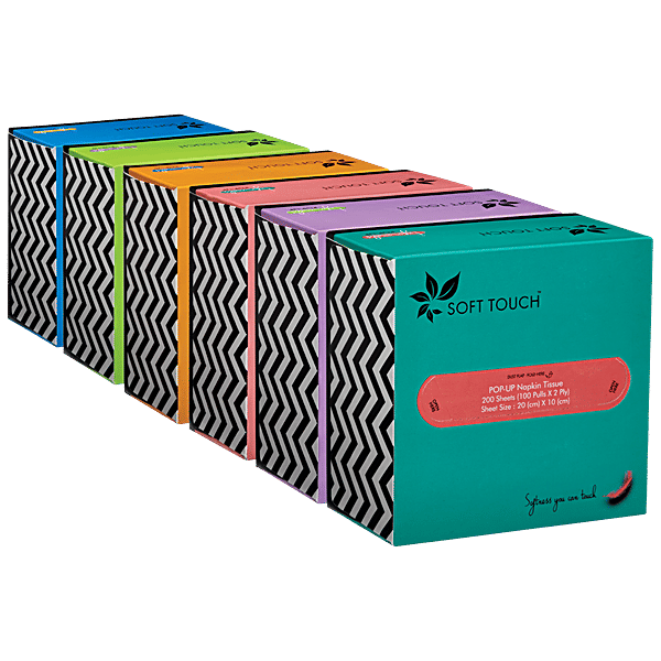 Buy Soft Touch Popu Up Napkin Tissues - 2 Ply Online at Best Price of ...