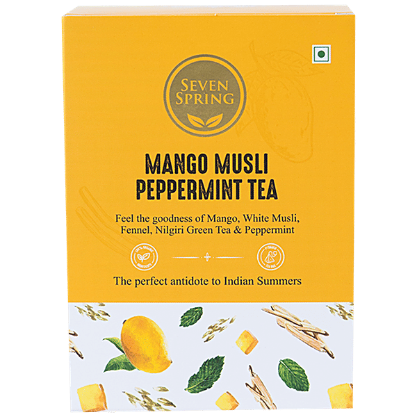 Buy Seven Spring Mango Musli Peppermint Tea - Green Tea, Refreshes Body ...